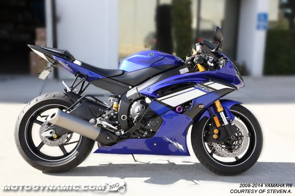2008 Yamaha R6 Blue